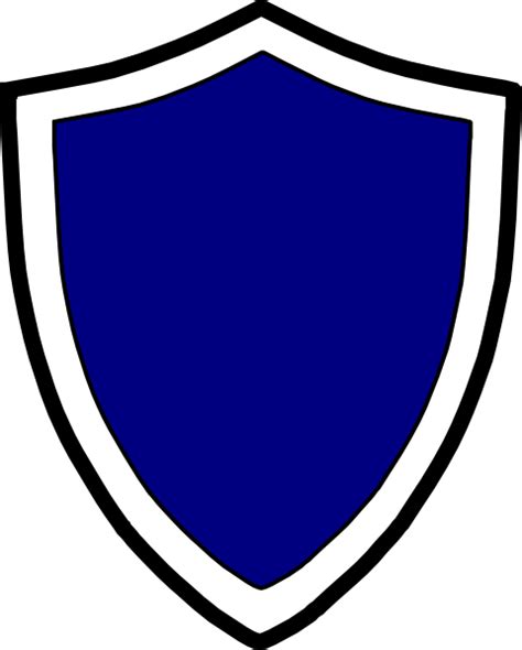 Blue Blank Shield Logo