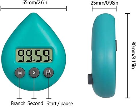 Classroom Timers Kitchen Timer Bathroom Clock Energy Saver Waterproof