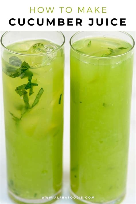 Refreshing Cucumber Lemonade With Lemon Or Lime Alphafoodie