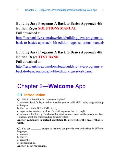 building java programs a back to basics approach 4th edition reges