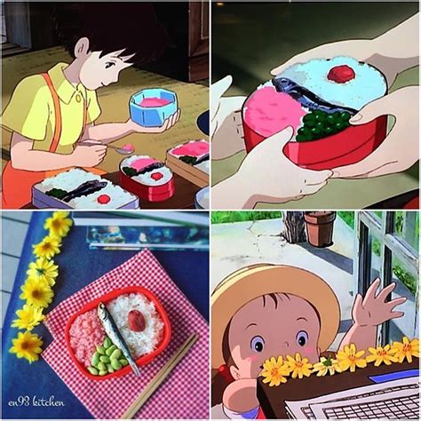 En93kitchenのジブリ飯 お手本と並べて ＊ となりのトトロ さつきのお弁当 宮崎駿 宮崎駿監督