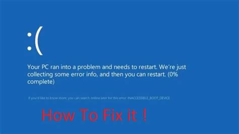 How To Fix Inaccessible Boot Device Error For Windows 7 8 10 Erofound