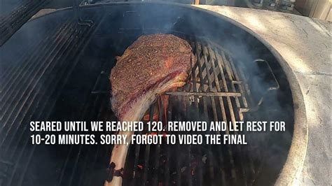 Prime Grade Tomahawk Ribeye Reverse Sear On The Primo Grill Youtube