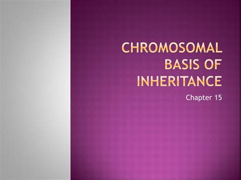 Ppt Chromosomal Basis Of Inheritance Powerpoint Presentation Free