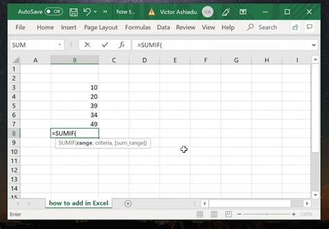 How To Add In Excel Excel Sum With Examples