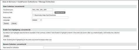 data and services collections coldfusion tuning guide