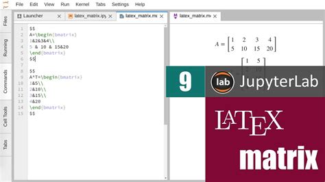 สอน jupyterlab การเขียน matrix ด้วย latex youtube