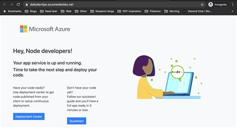 deploying a node app to azure