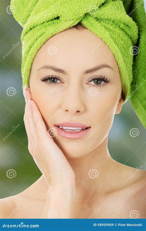 Beauty Woman With Turban Towel Stock Image Image Of Bath European