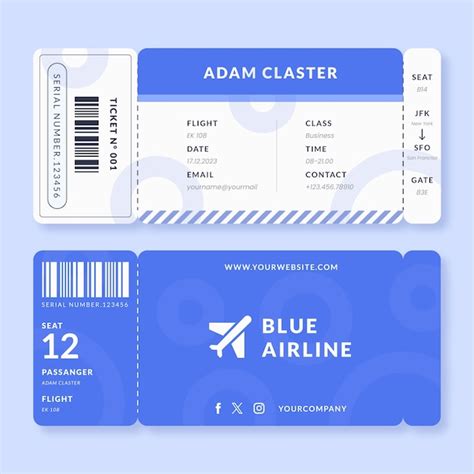 Premium Vector Flat Design Boarding Pass Template