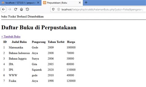 crud database di php mengelola database mysql dengan php sipintek