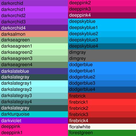 named colors