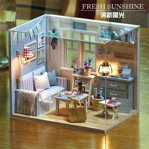 New Arrival Diy The Fresh Sunshine Dollhouse Miniature Furniture