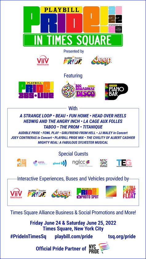 Pride In Times Square Playbill