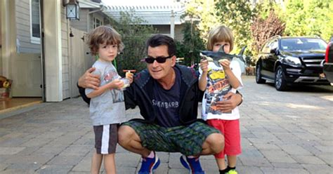 Charlie Sheen Shares Photo With Twins While Brooke Mueller Is In Rehab