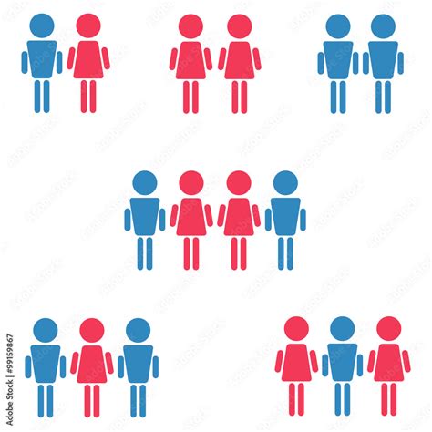 Set Of Heterosexual Homosexual Gay And Lesbian Bisexual Symbols