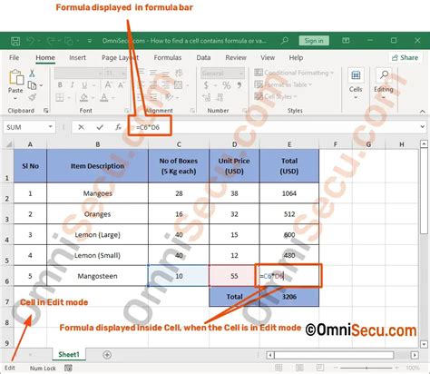 how to find an excel cell contains a formula or value