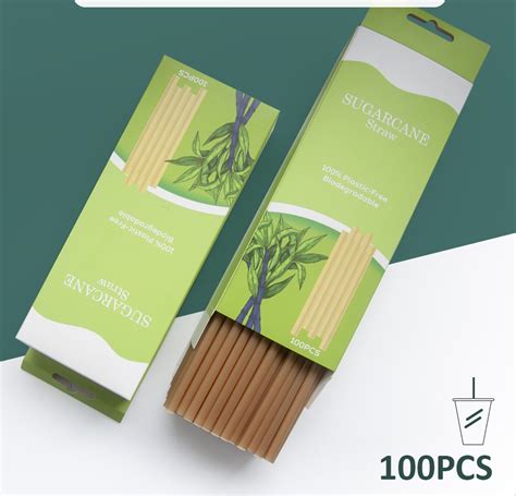 Biodegradable Straw Agave Sugarcane Bagasse Eco Friendly Disposable