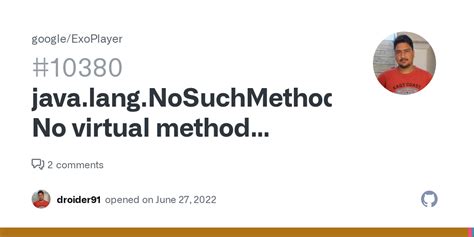 java lang nosuchmethoderror no virtual method setparameters · issue