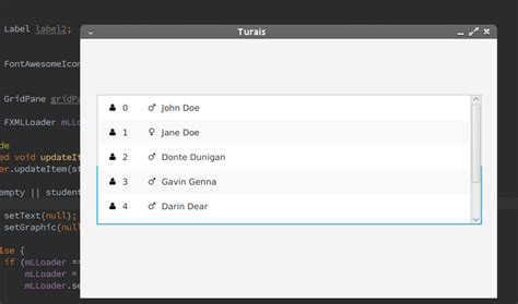 custom listcell in a javafx listview