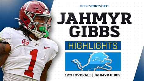 Jahmyr Gibbs Alabama Highlights Lions 12th Pick In The 2023 Nfl