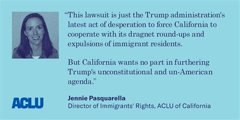 Aclu Of California Statement On Trump Administrations Lawsuit Against