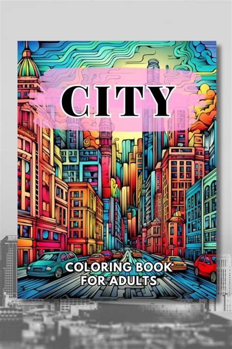 City Coloring Book For Adults Grayscale Images Grayscale Coloring