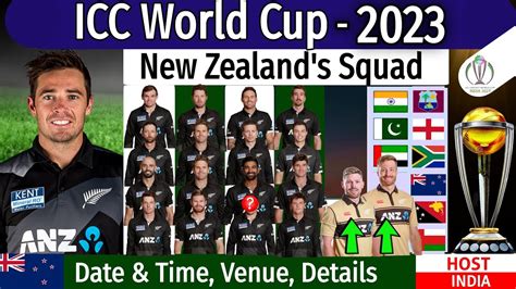 Icc World Cup 2023 New Zealand Team Squad New Zealand Squad World