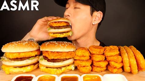 Asmr Hash Brown And Chicken Nugget Big Macs Mukbang No Talking Eating