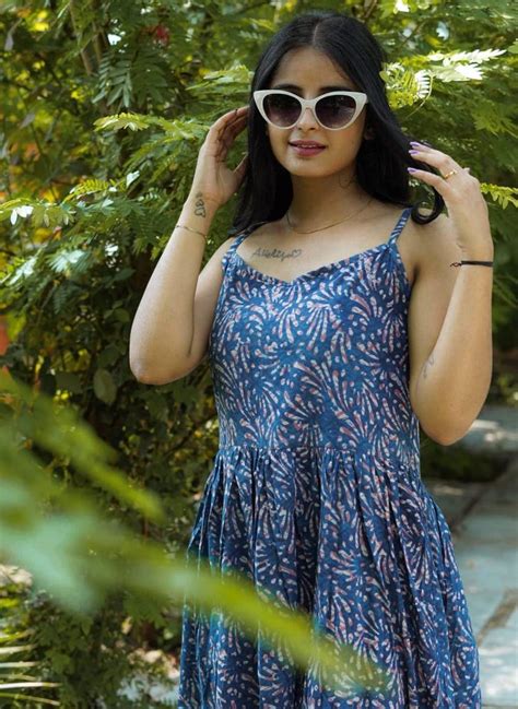 Printed Blue Cotton One Piece Dress Sleeveless Casual Wear At Rs 725