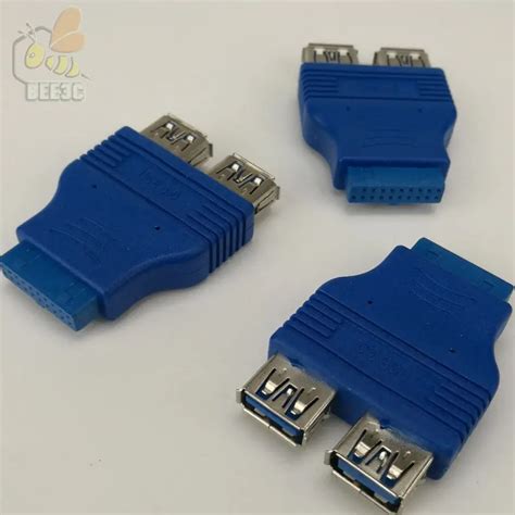 Pc Computer Host Case Internal Motherboard 19pin To 2 Port Usb 3 0 A
