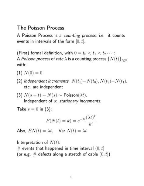 The Poisson Process