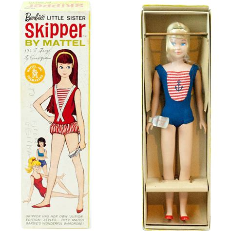 1965 Mattel Blonde Skipper Barbies Sister Doll With Bendable Legs Sold