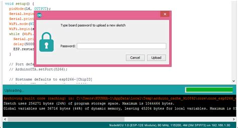 esp12e arduino update firmware via wifi make it easy