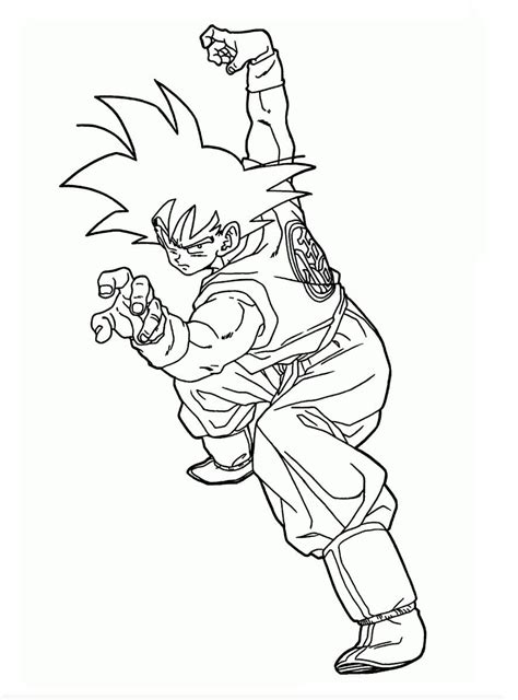 Coloriage Goku Dragon Ball Z Télécharger Et Imprimer Gratuit Sur