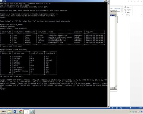 mysql how can i populate a table with a foreign key