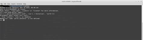 nameerror name parse sentence is not defined python