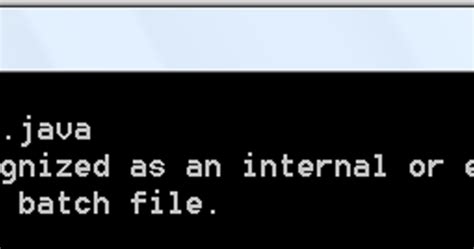 javac is not recognized as an internal or external