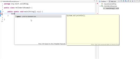 system out println shortcut in eclipse java2blog