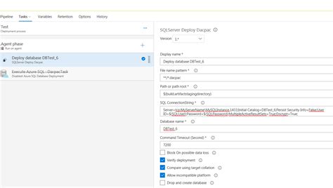 continuous integration vsts sql server deploy dapac task not