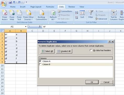 removing duplicates in excel stack overflow