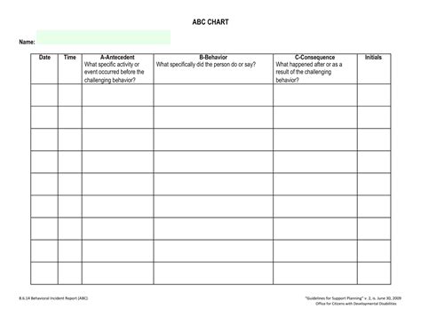 Free Printable Behavior Chart Templates [pdf Word Excel]