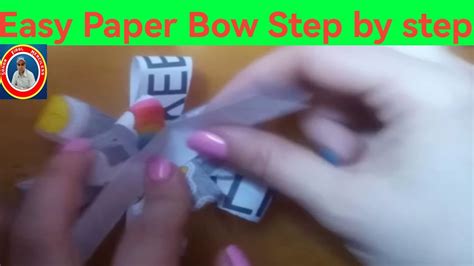 How To Make A Paper Bow Easy Paper Bow Step By Step Paper Bow Youtube