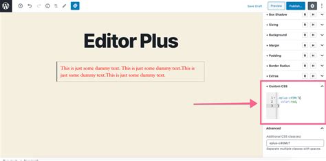 how to apply custom css to any gutenberg block gutenberg hub