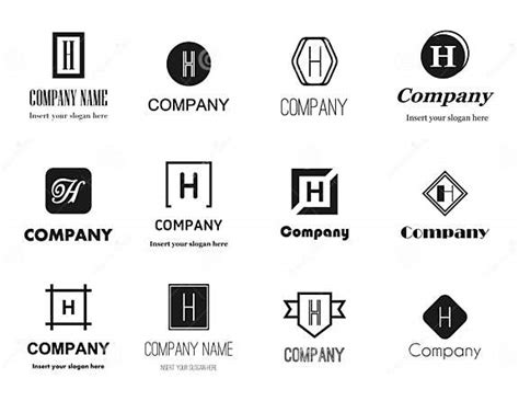 Colección De Los Logotipos De La Letra H Ilustración Del Vector