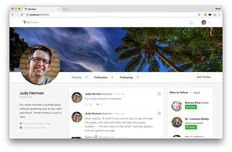 qtwitter profile page qcode