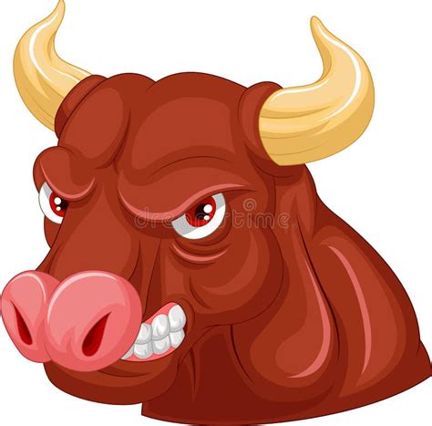 Vetor Do Projeto Do Logotipo Da Mascote De Bull Com Estilo Moderno Do