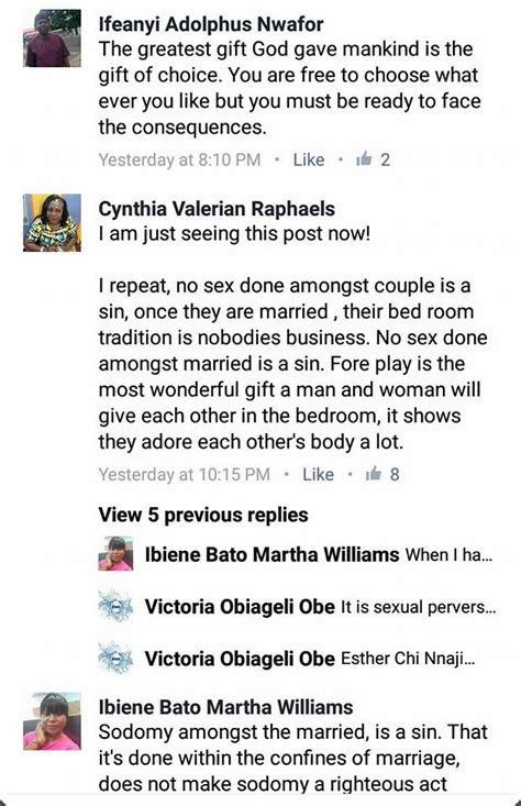 “anal sex and mouthaction are sins against god” nigerian lady see
