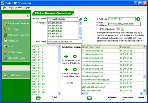 batch ip converter ip domain lookup batch ping ip location and website scanner software