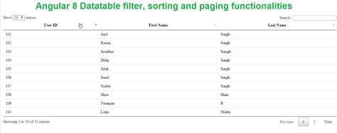angular 8 datatables filter sorting and paging functionalities example